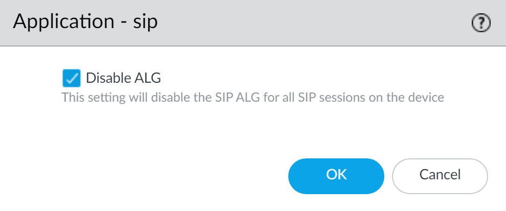 Disable the SIP Application-level Gateway (ALG)