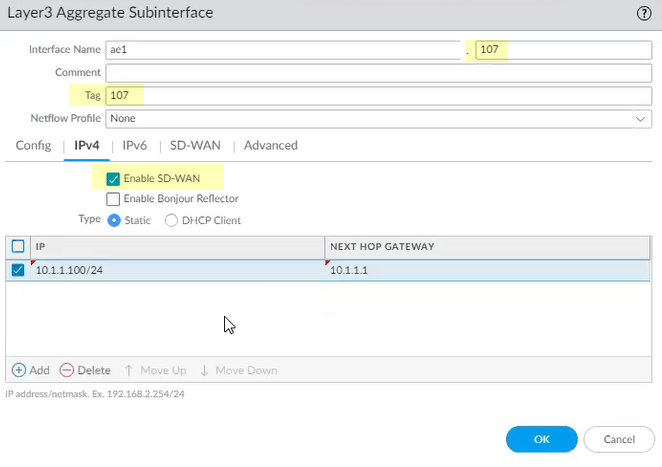Configure An Aggregate Ethernet Interface And Subinterfaces For Sd Wan