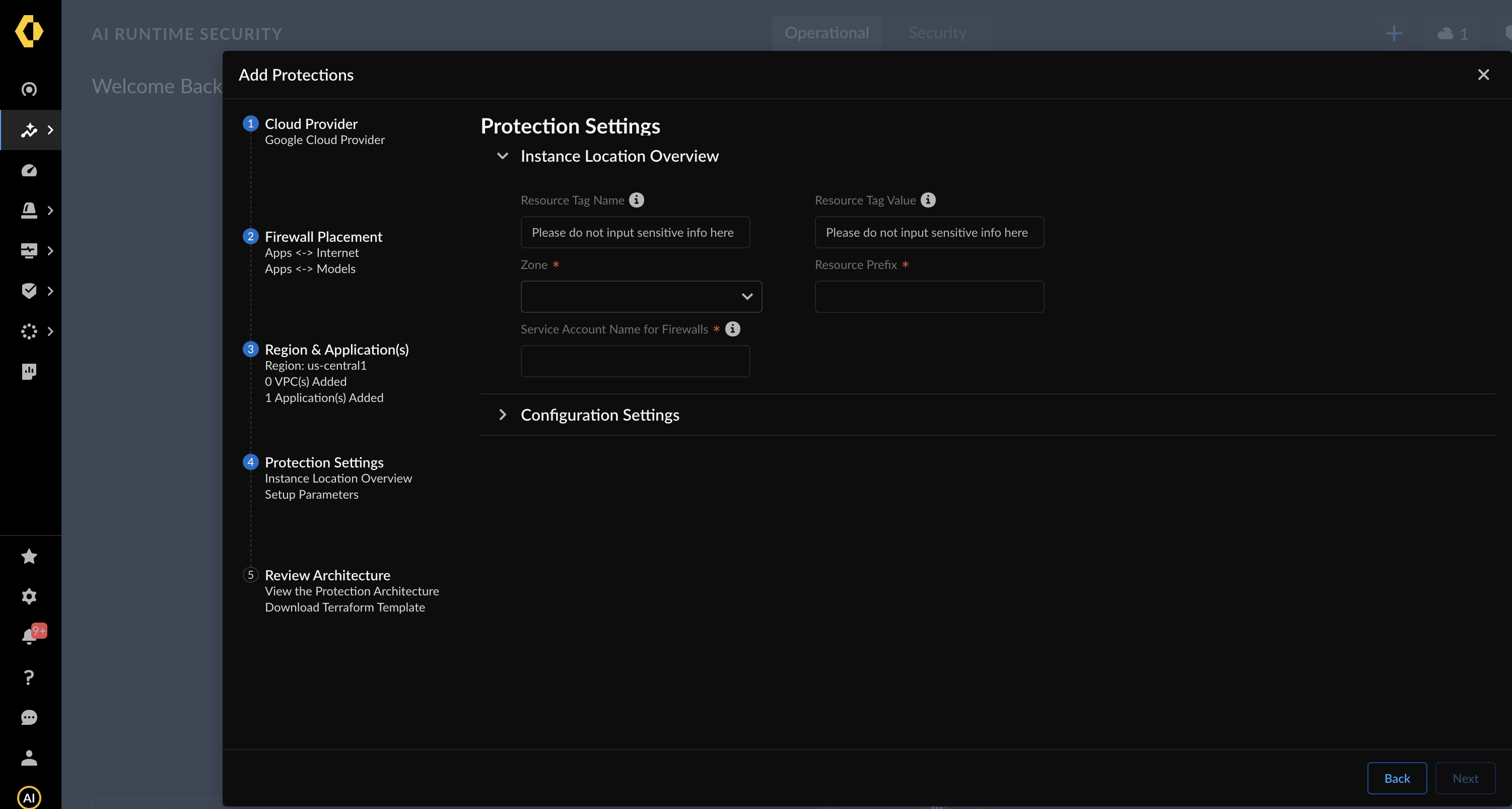 Deploy AI Runtime Security Instance in GCP