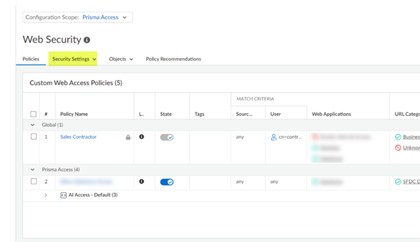 Migrating Web Security Policy Rules to Internet Access Rules