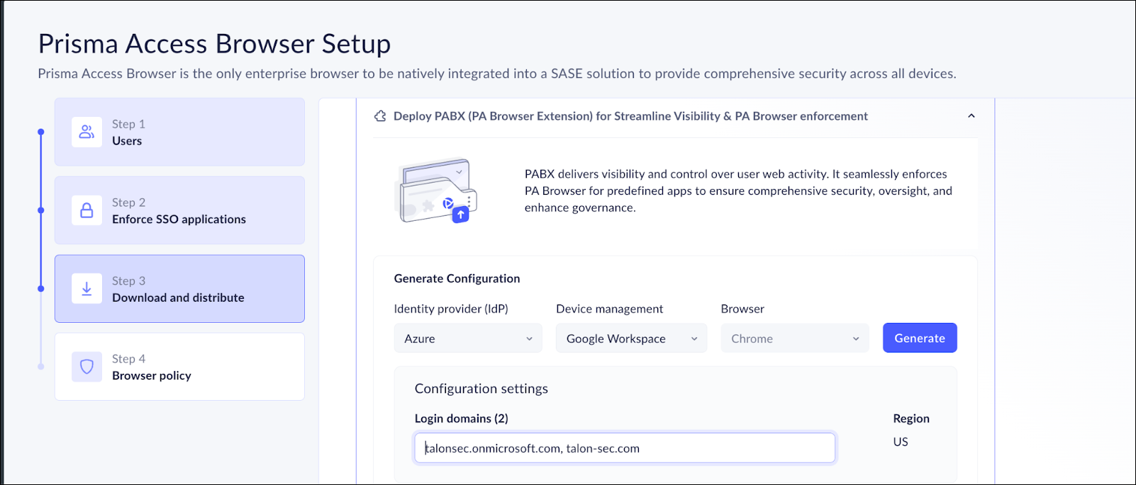 Prisma Access Browser Extension Auto Login