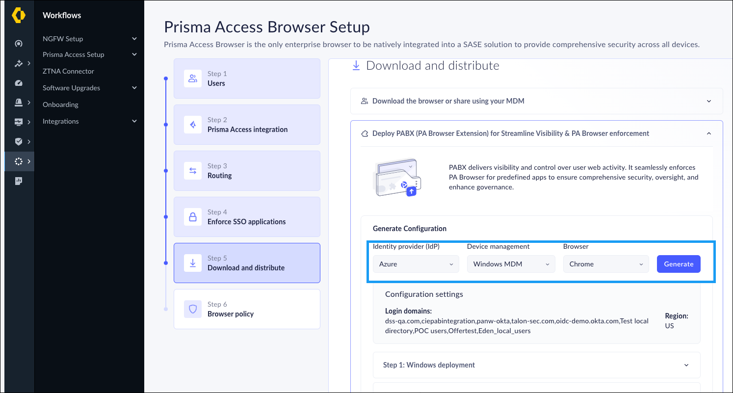 Deploy the Prisma Access Browser Extension