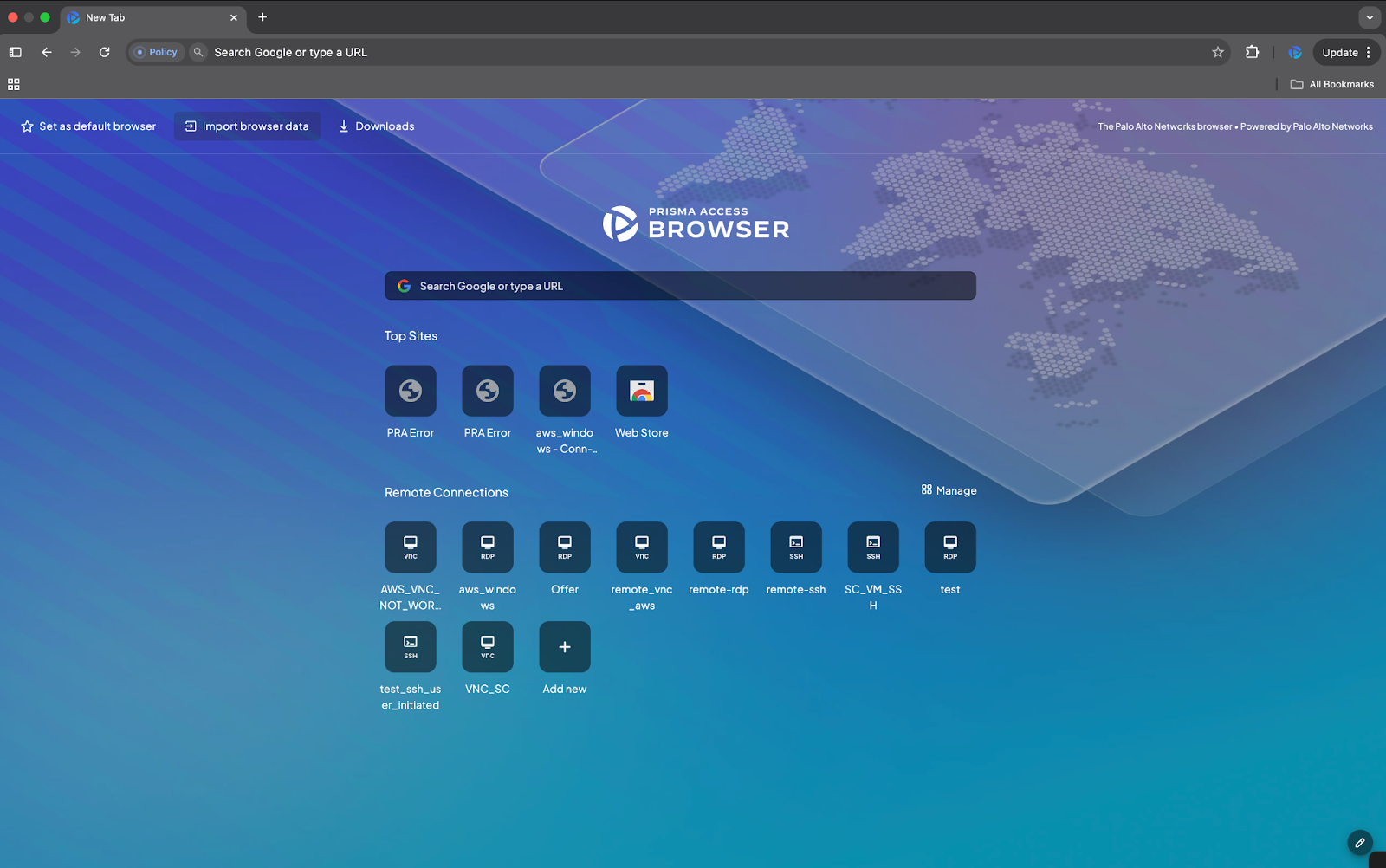 Prisma Access Browser Remote Connections