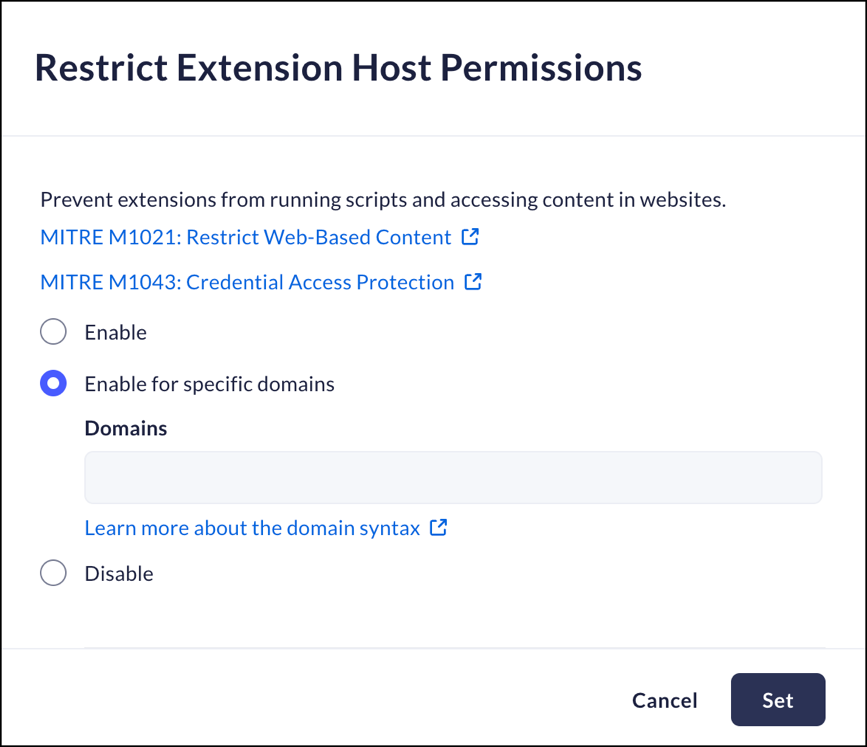 Configure Extensions