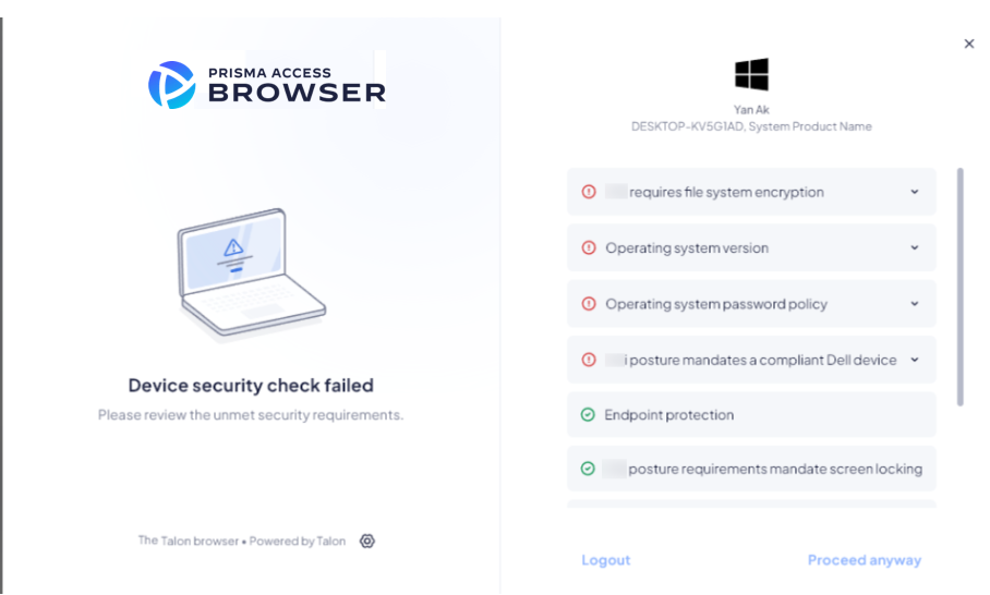 Manage Prisma Access Browser Sign-in Rules
