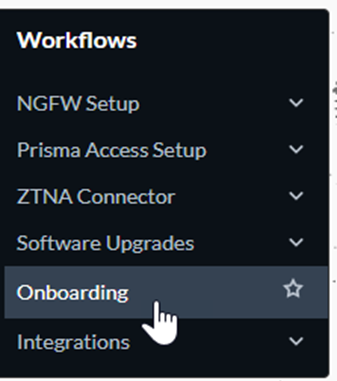 Onboarding Workflow for Prisma Access Service Connections