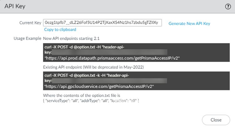 Retrieve the IP Addresses for Prisma Access