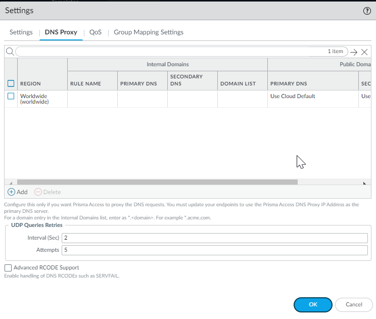 DNS for Prisma Access