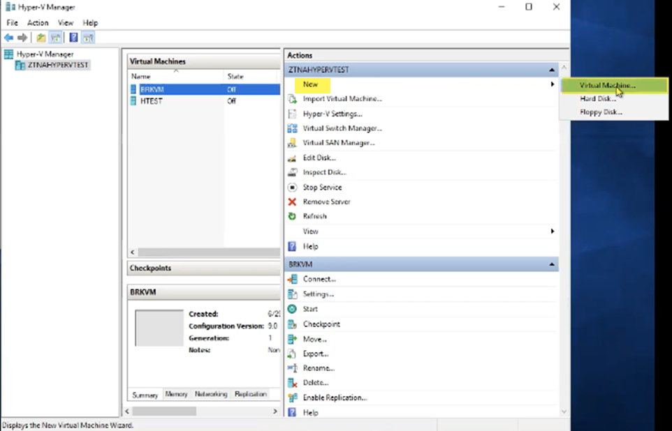 Onboard a ZTNA Connector Using Hyper-V