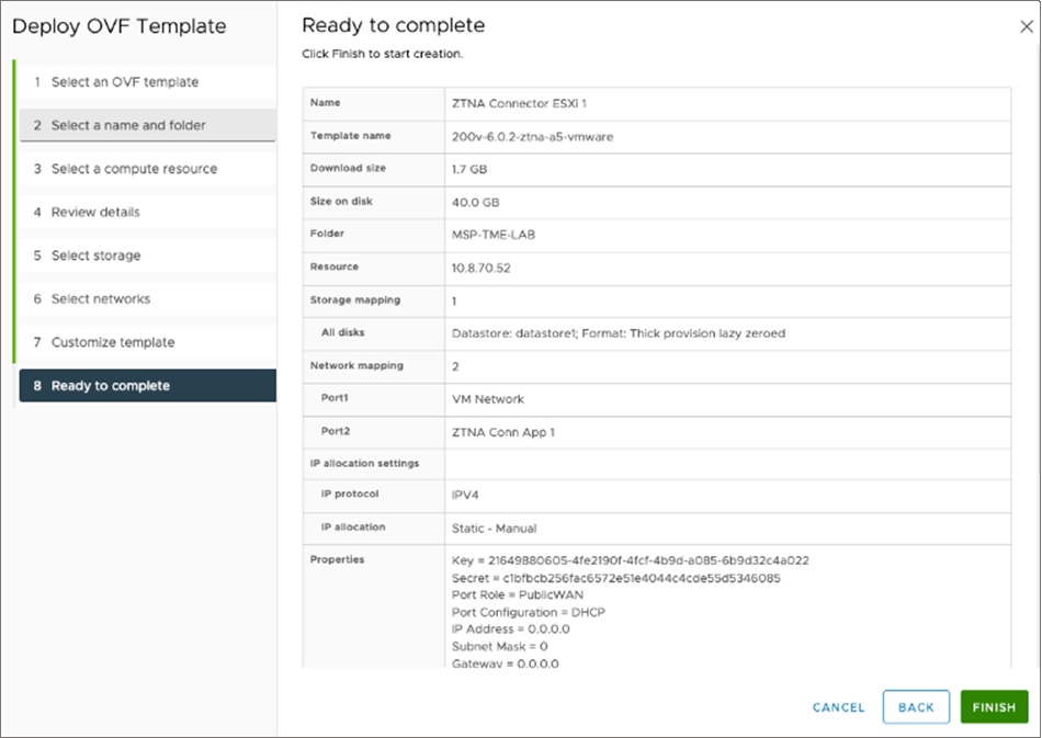 Onboard a ZTNA Connector in VMware ESXi