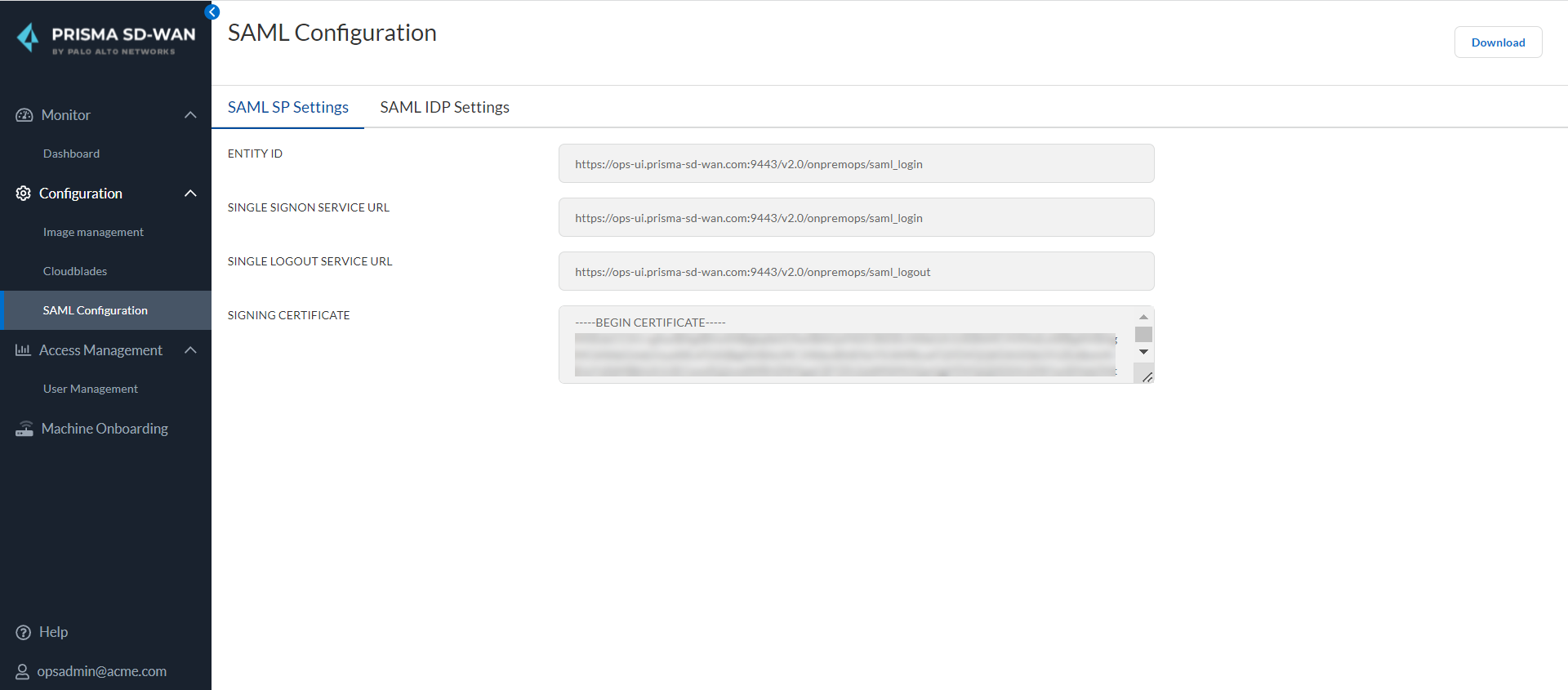SAML Based Authentication