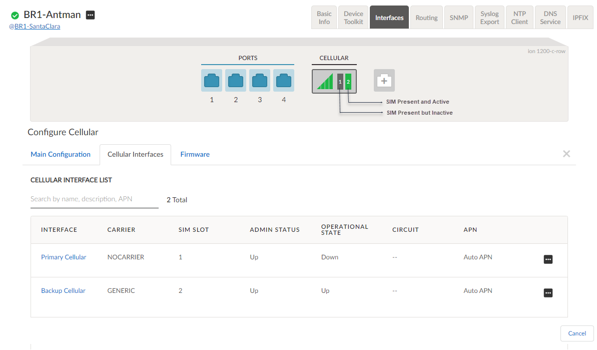 Configure Cellular Interfaces