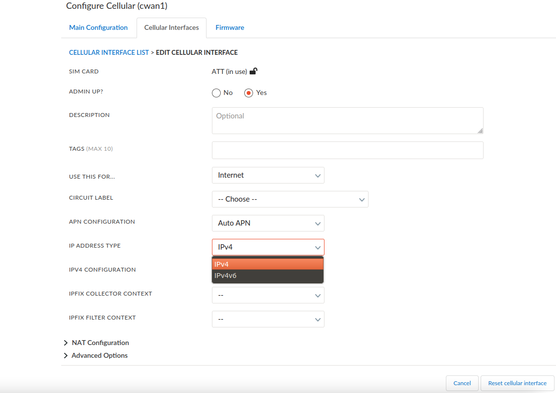 Configure Cellular Interfaces