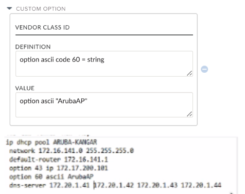 Configure Custom Options for DHCP Servers