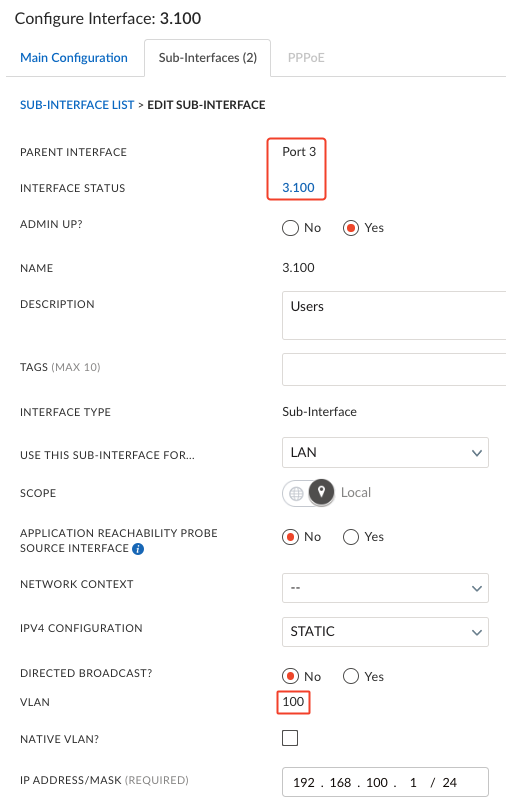 Configure a Sub-Interface