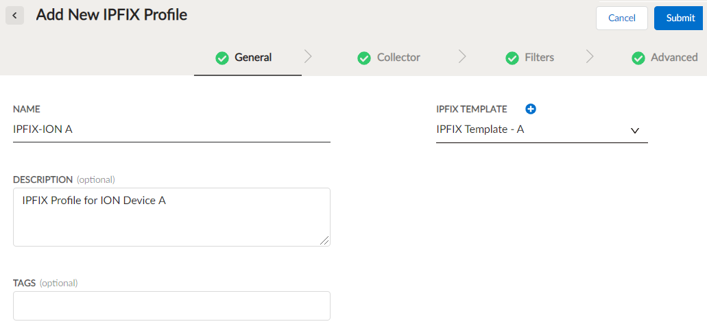 Configure IPFIX Profiles and Templates