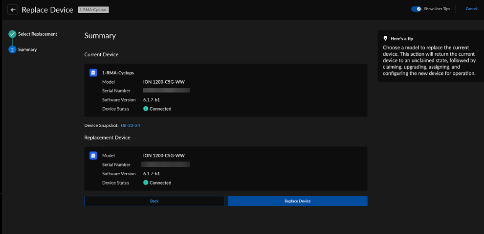 Replace an ION Device in Strata Cloud Manager