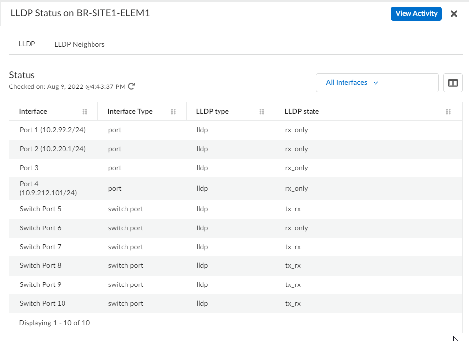 Configure and Monitor LLDP Activity and Status