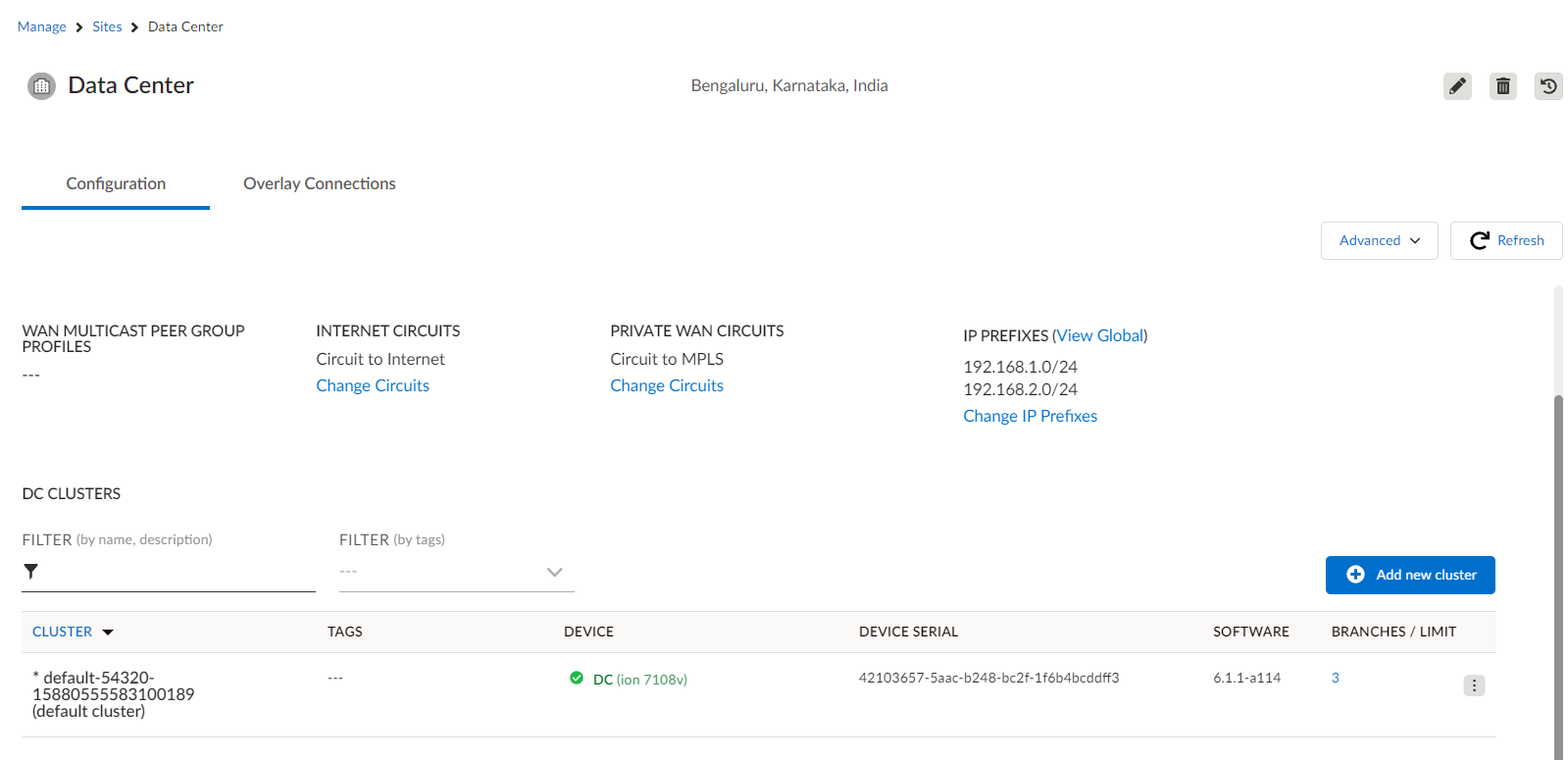 Manage Data Center Clusters