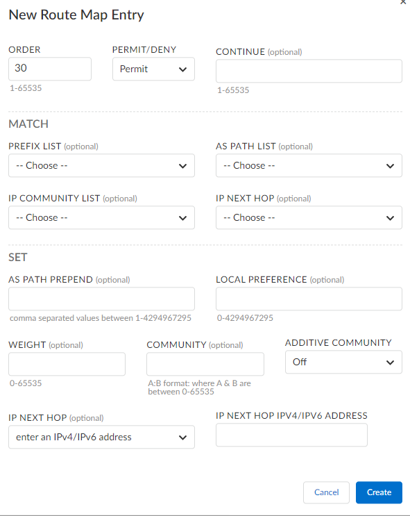 Configure a Route Map