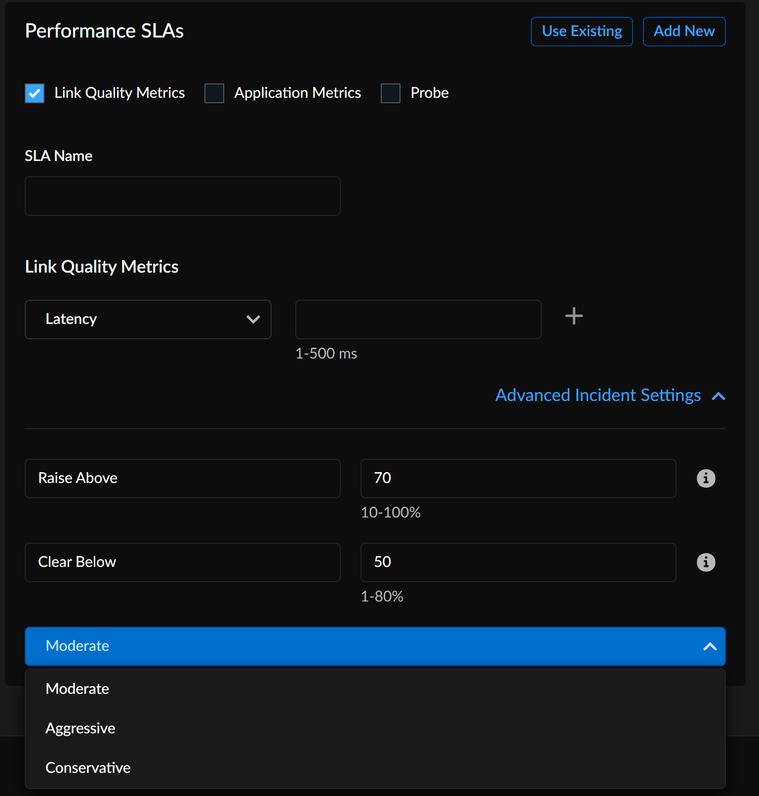 Add Performance Policy Rules