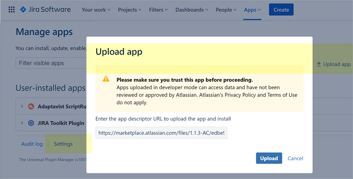 Begin Scanning a Jira App