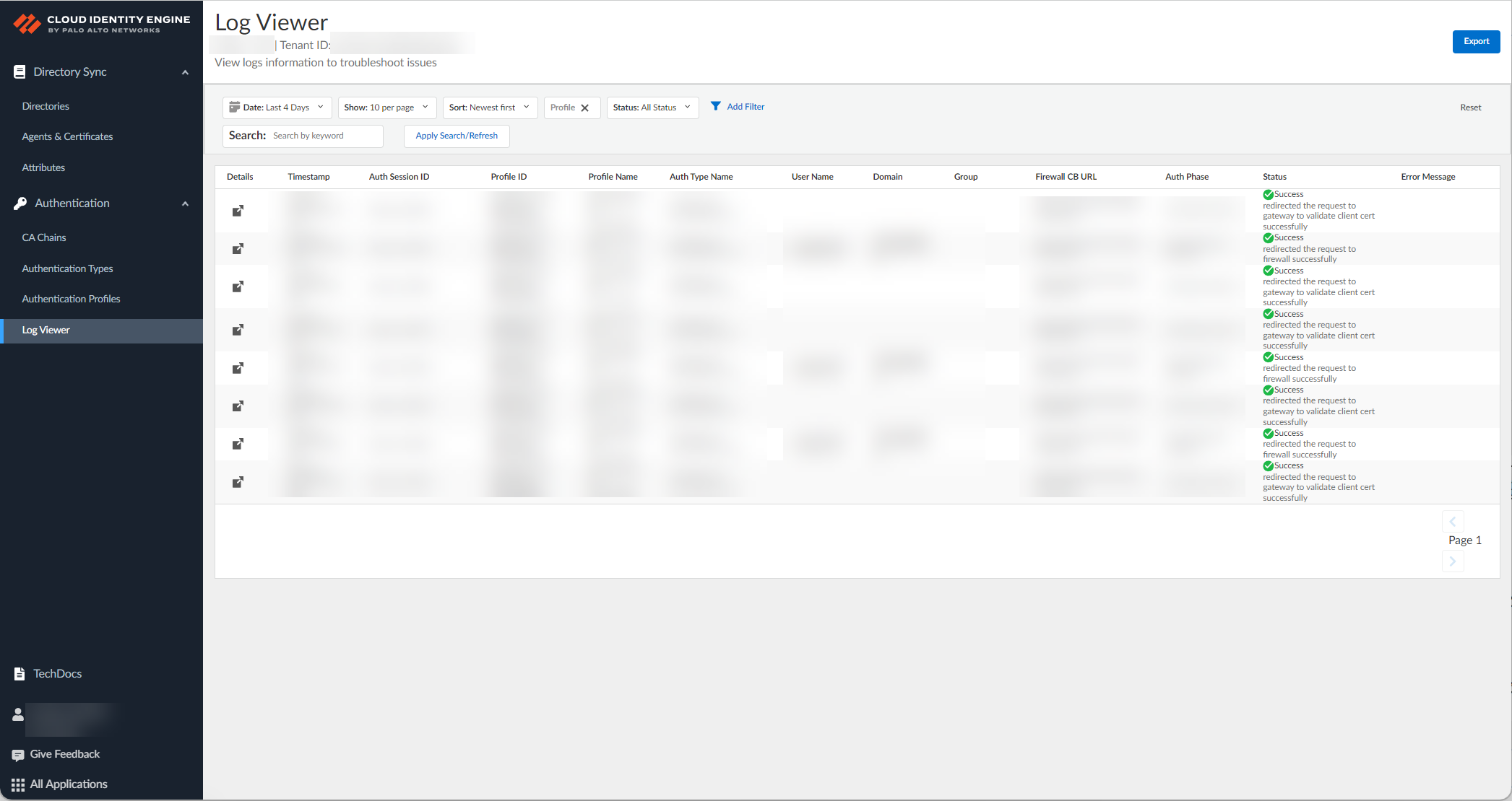 Use the Log Viewer for Troubleshooting