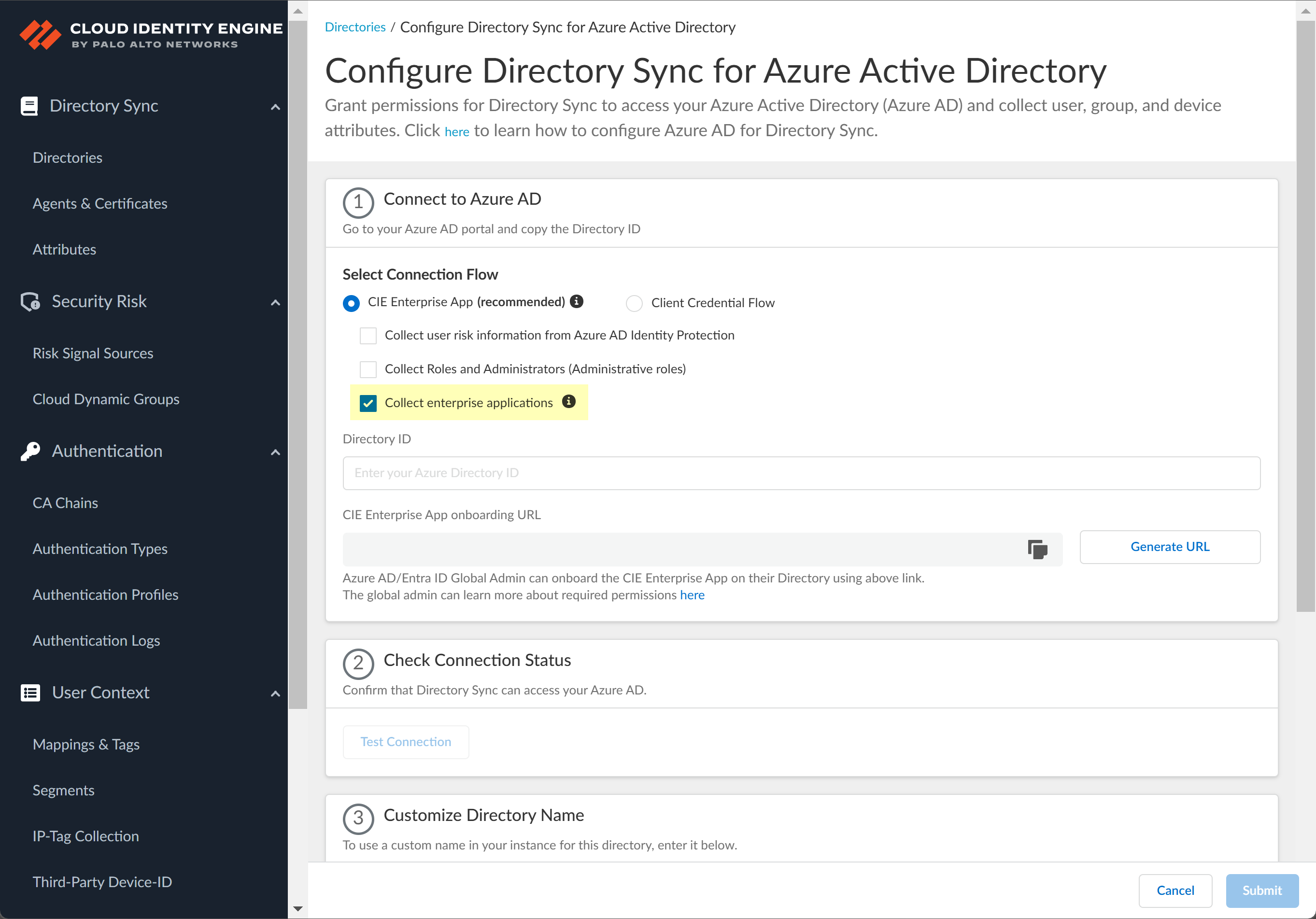 Configure Azure Using the CIE Enterprise App
