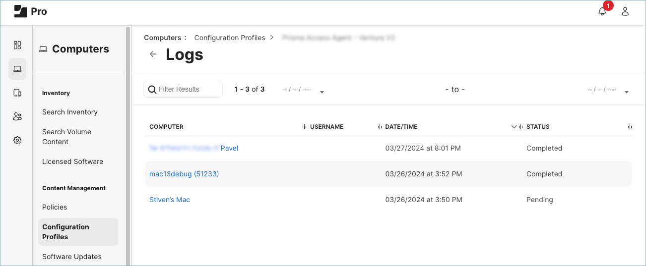 Create a Configuration Profile for Prisma Access Agent